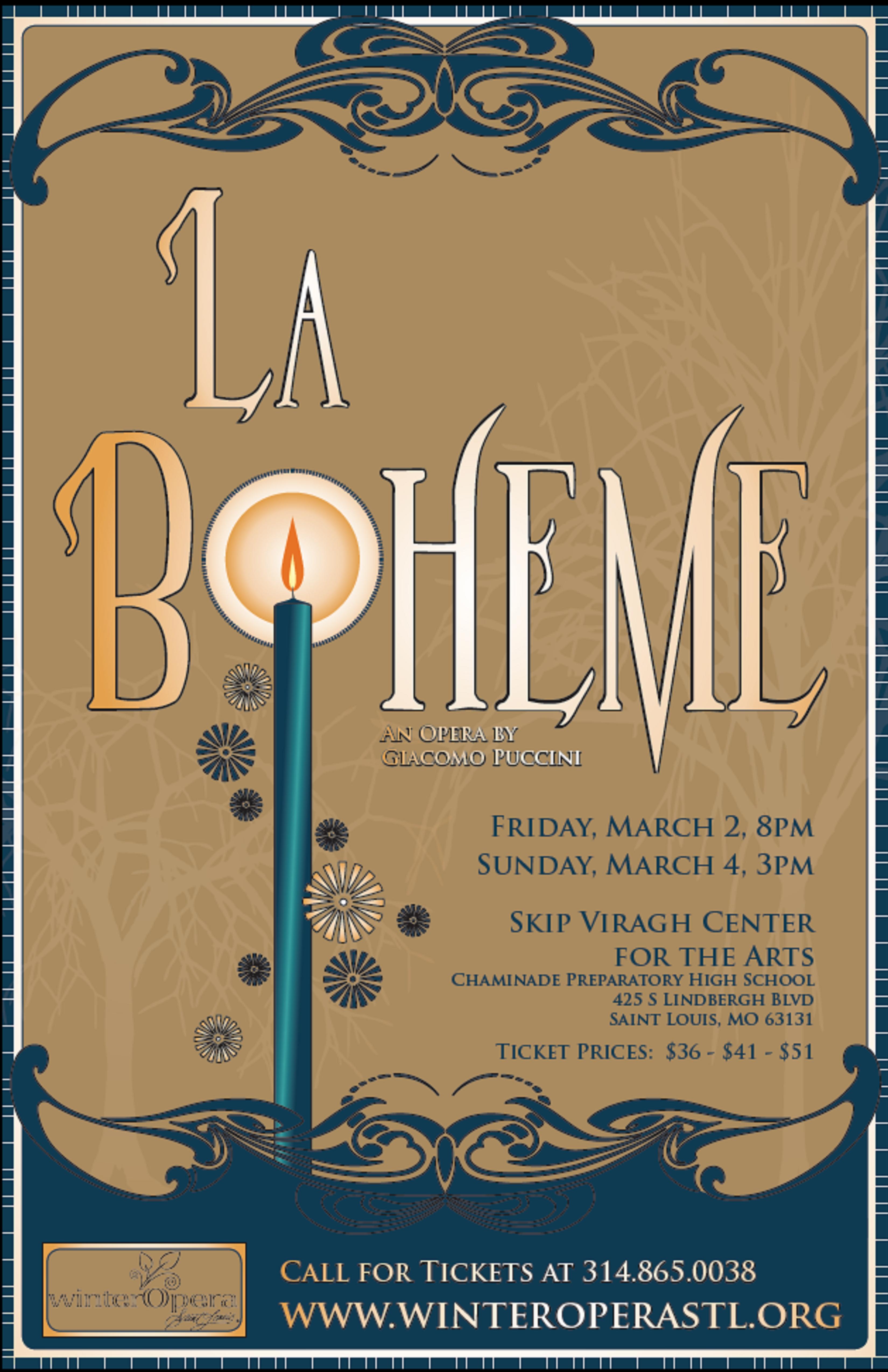 La Boheme poster – Winter Opera St Louis